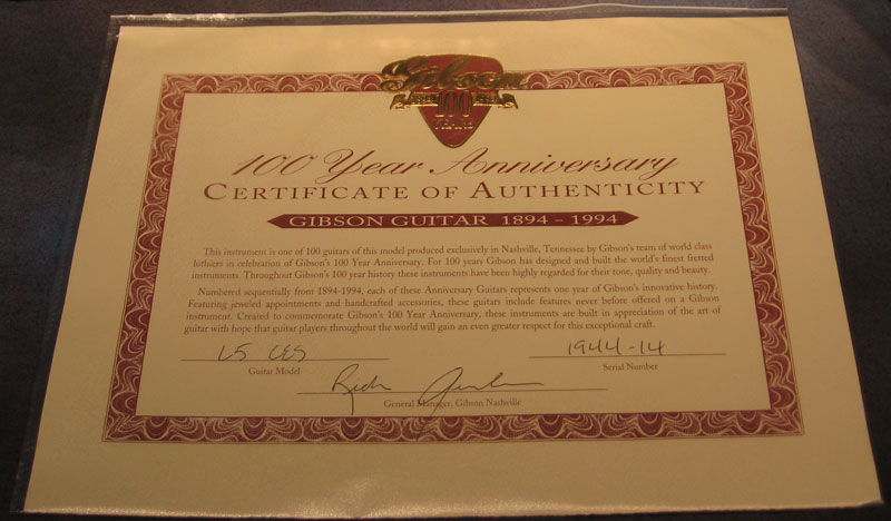 Gibson 100th Anniversary Guitars for Sale